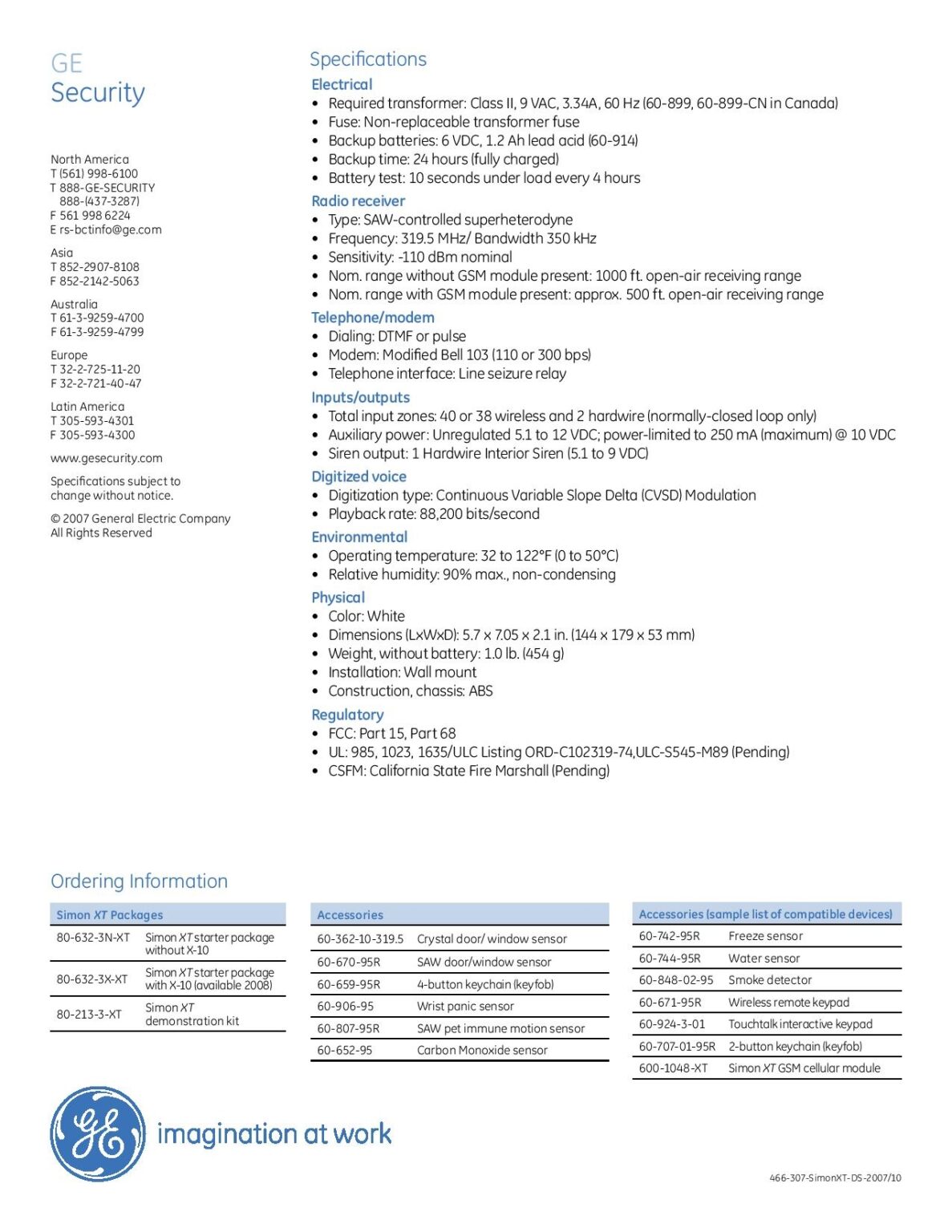 GE Simon XT - บริษัท สิริ ออโตเมติก ซิสเต็ม จำกัด